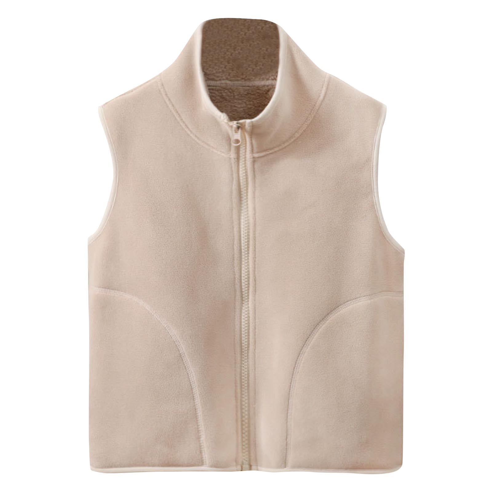 Kovlvoll Baby Clothes Girls Boys Fuzzy Warm Vests Stand Neck Sleeveless ...