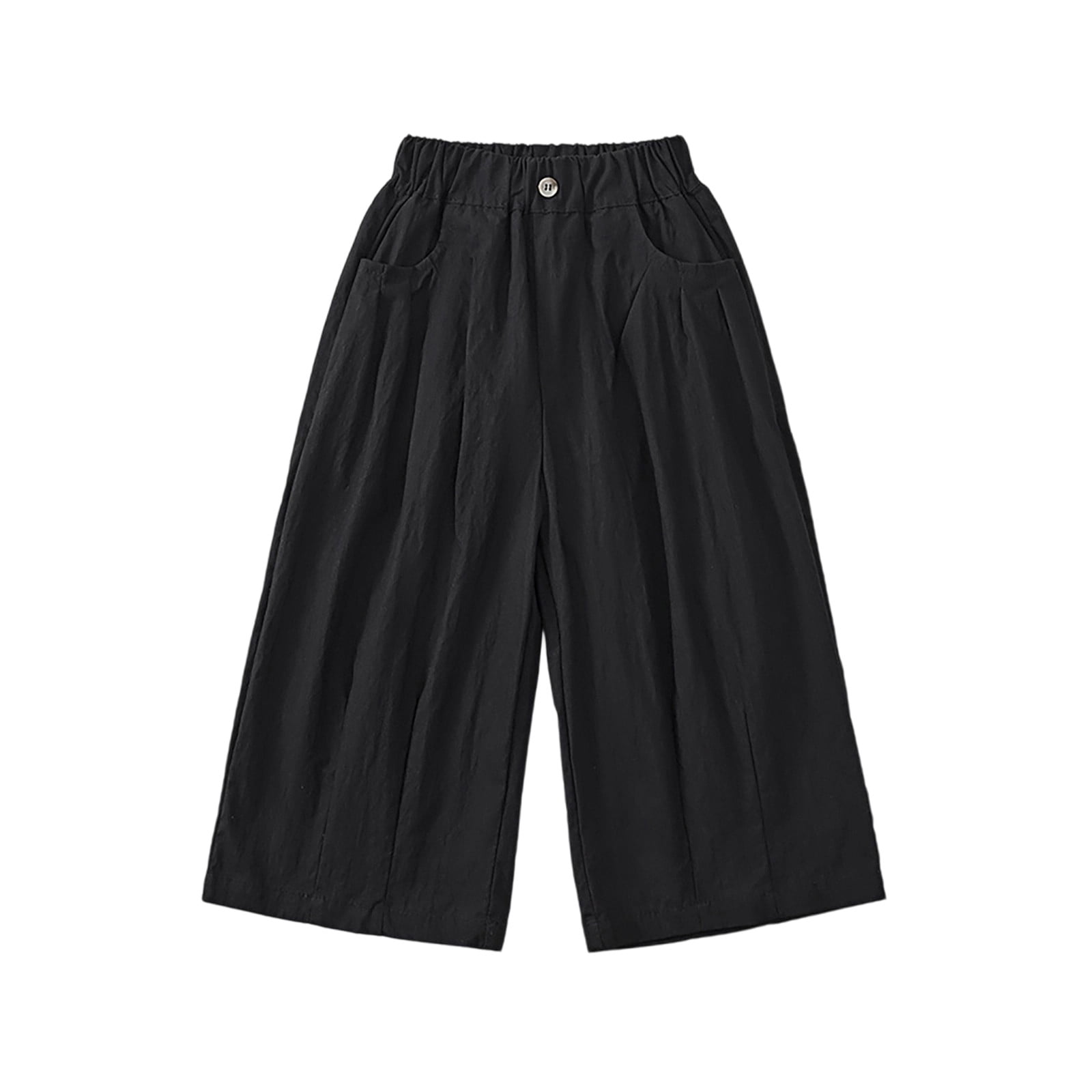 Kovlvoll Baby Girls Clothes Pants Wide Leg Elastic Waisted Casual Solid ...