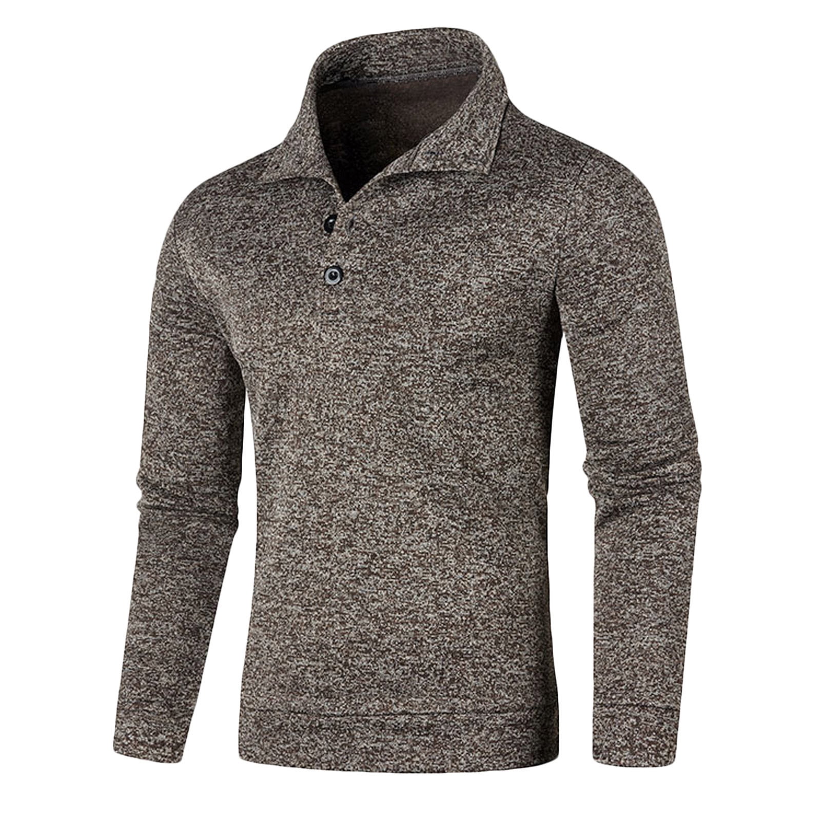 Kovlvoll Fall Sweaters for Men Long Sleeve Button High Neck Top ...