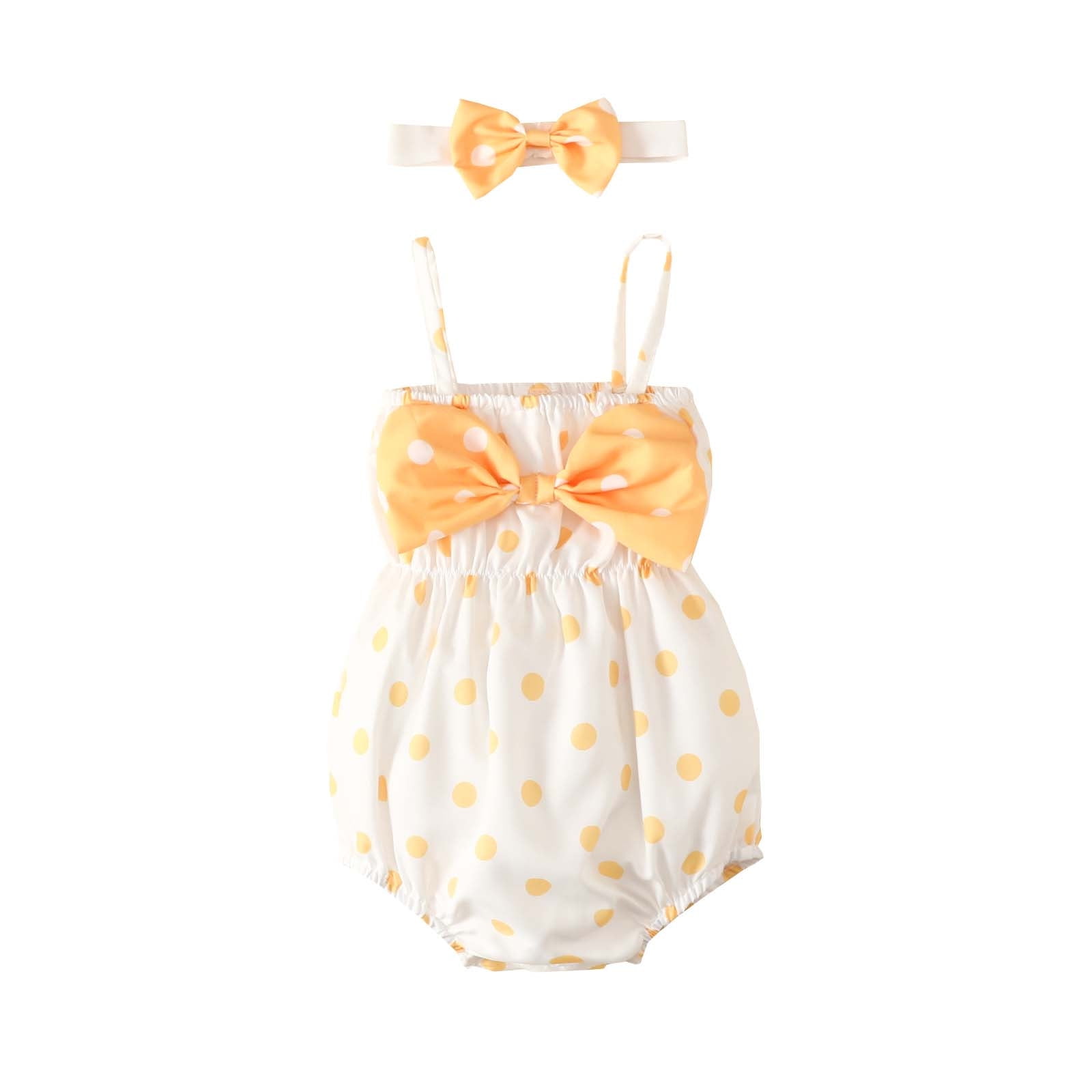 Kovlvoll Infant Baby Girl Double Shoulder Strap Romper Summer Fashion ...