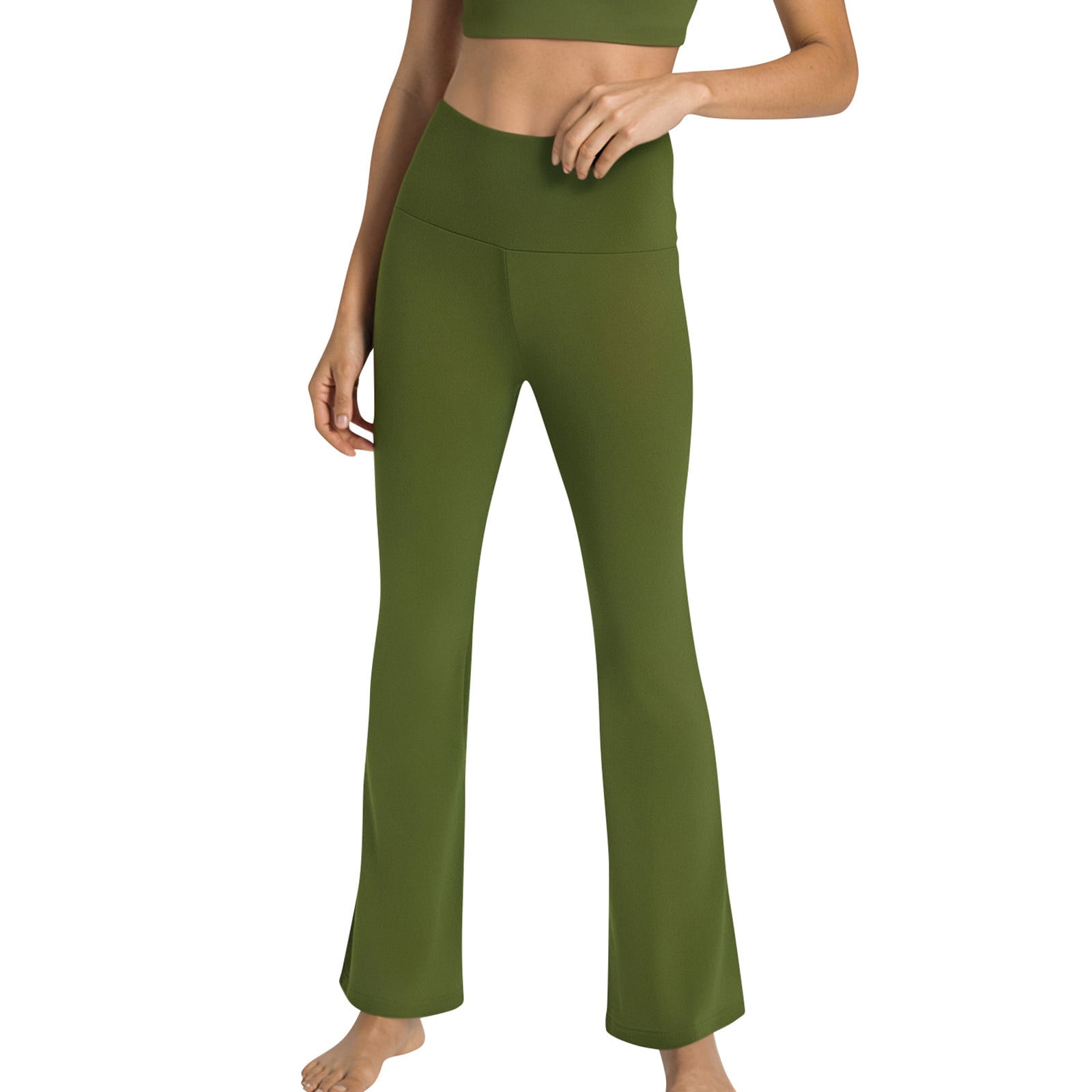 Kovlvoll Yoga Pants Women Elastic High Waisted Flare Pant Lightweight ...