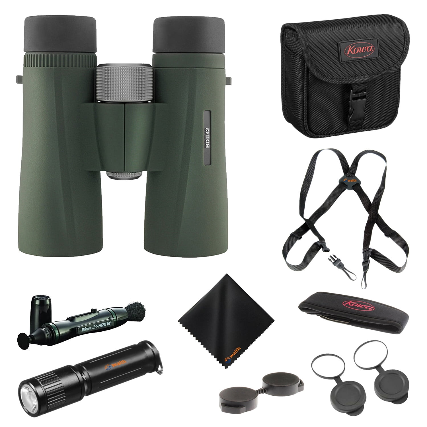 Kowa BD II XD 8x42mm PROMINAR Roof Prism Binocular with Waith Harness ...