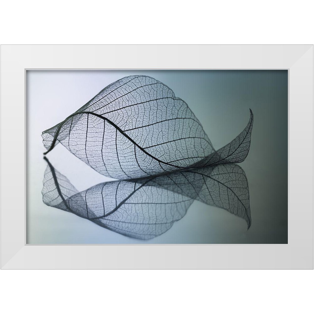 Isabelle Z 18x13 White Modern Wood Framed Museum Art Print Titled - Infinity Indigio II ...