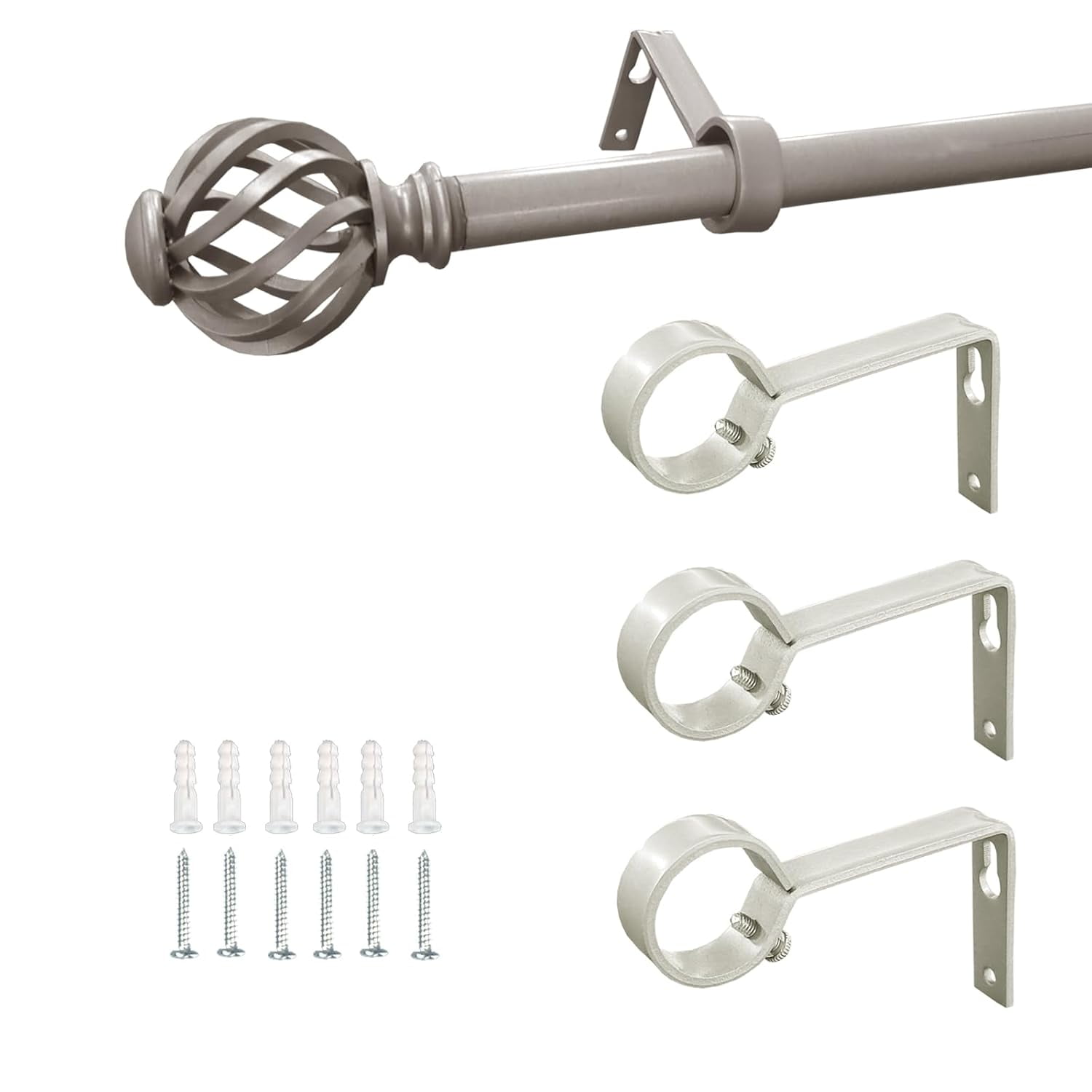 Kowibcl Curtain Rod Brackets for CeilingMounted or WallMounted Drapery ...