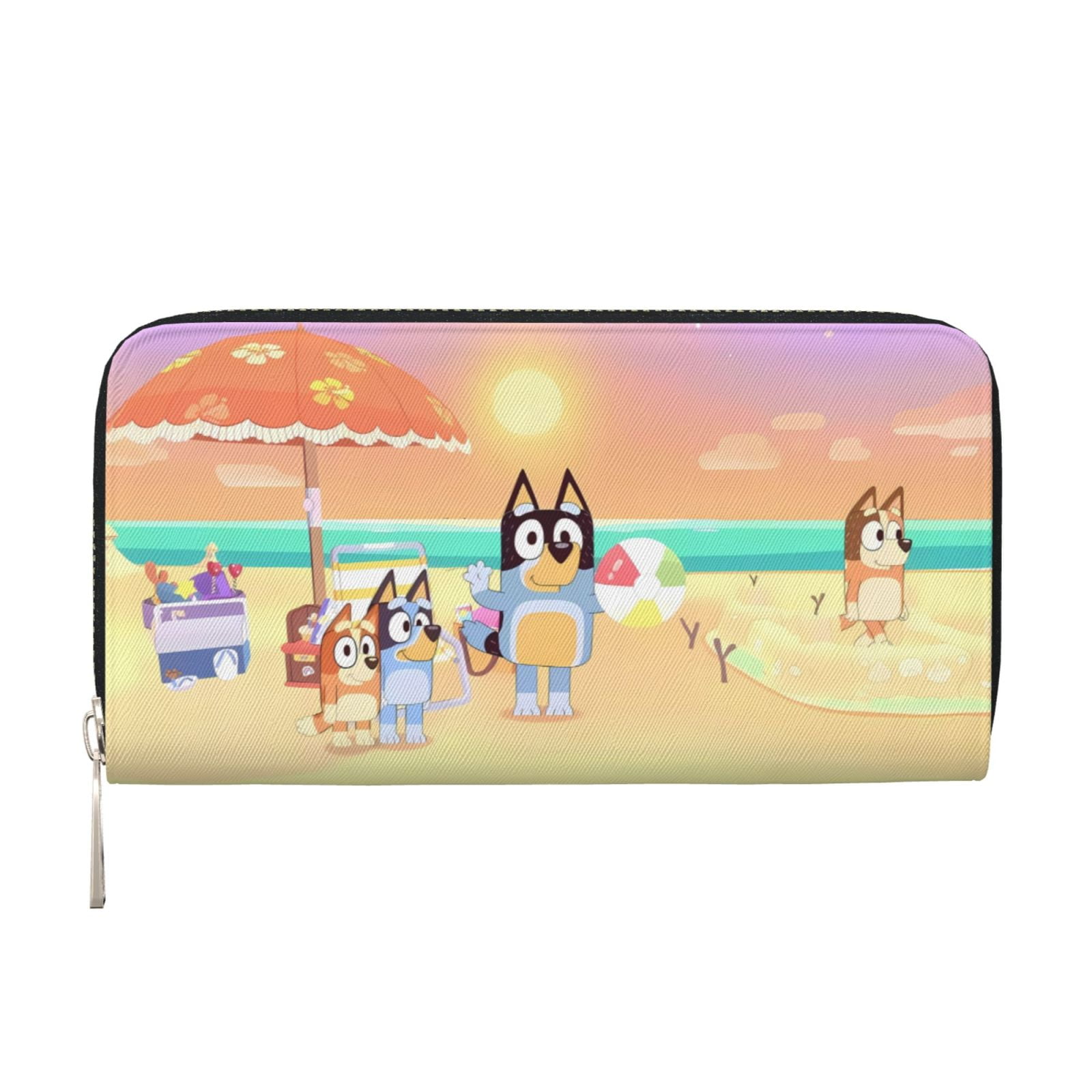 Kowoue Bluey Pattern Genuine Leather Long Wallet Card holder Wallet ...