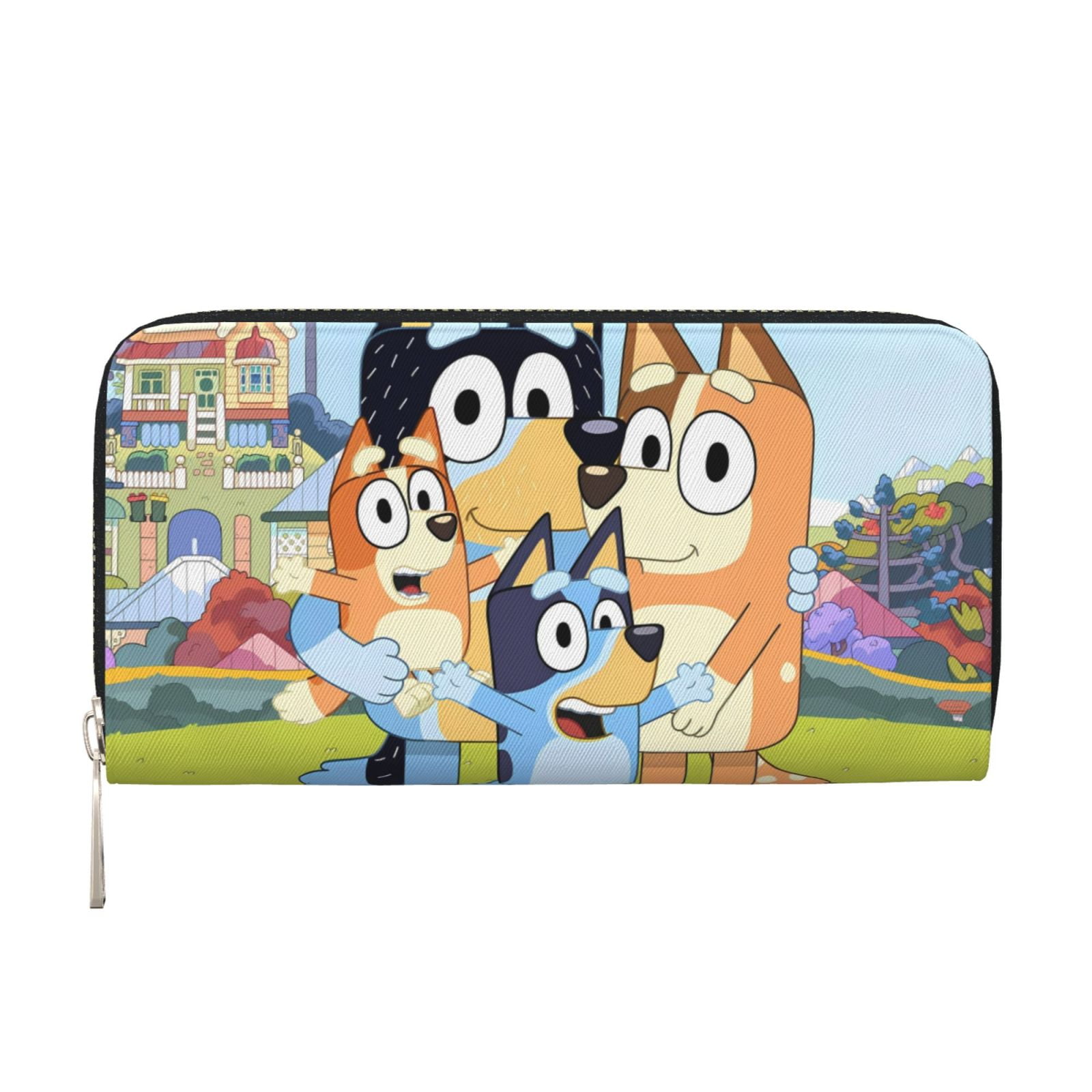 Kowoue Bluey Pattern Genuine Leather Long Wallet Card holder Wallet ...