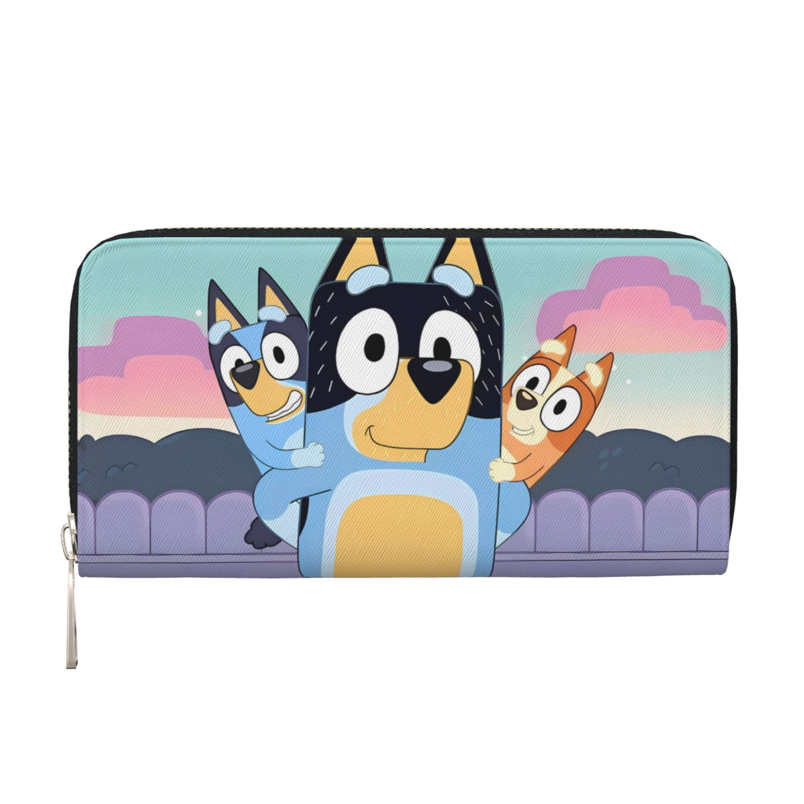 Kowoue Bluey Pattern Genuine Leather Long Wallet Card holder Wallet ...