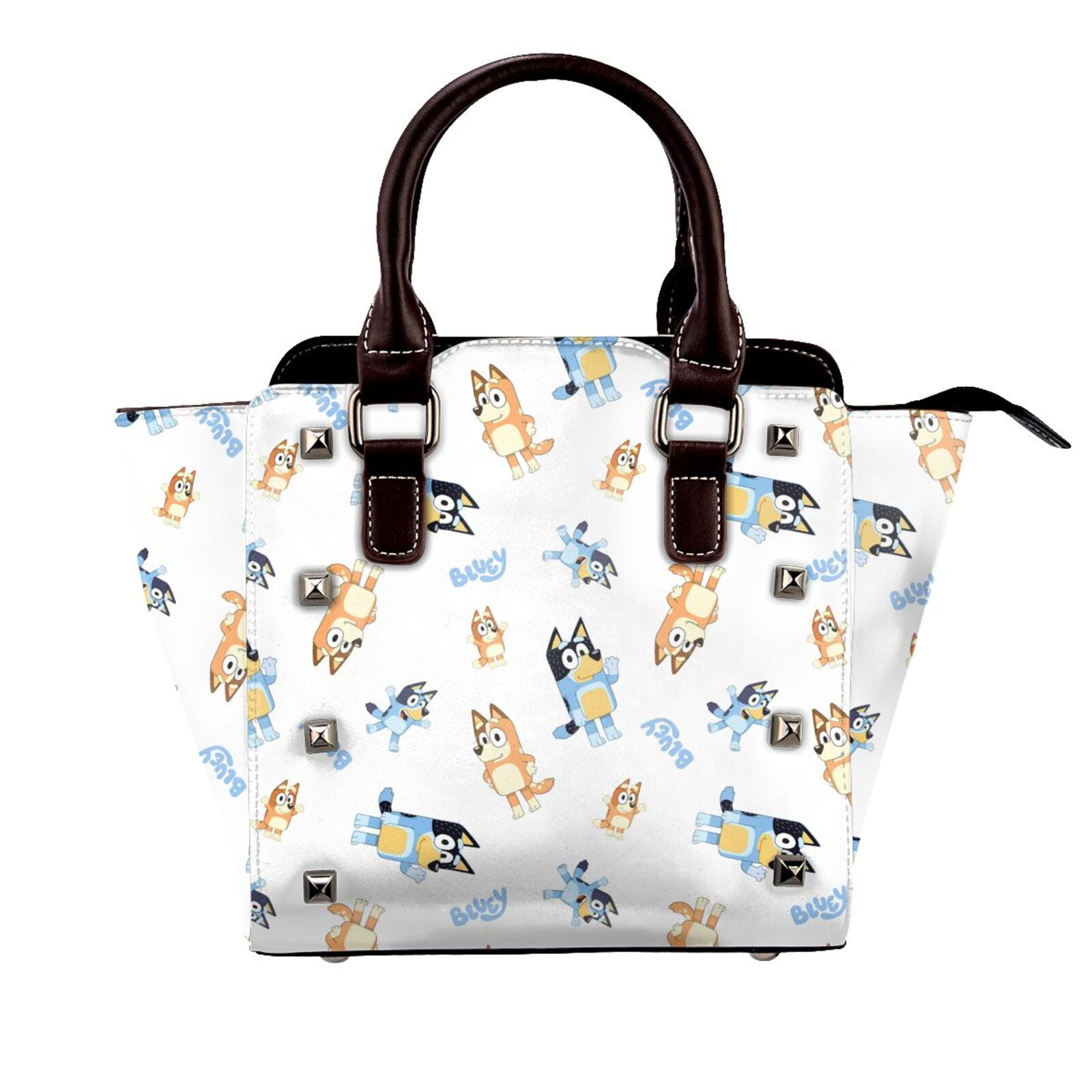 Kowoue Bluey Pattern Leather Rivet Shoulder Bag Rivet Studded Detail ...