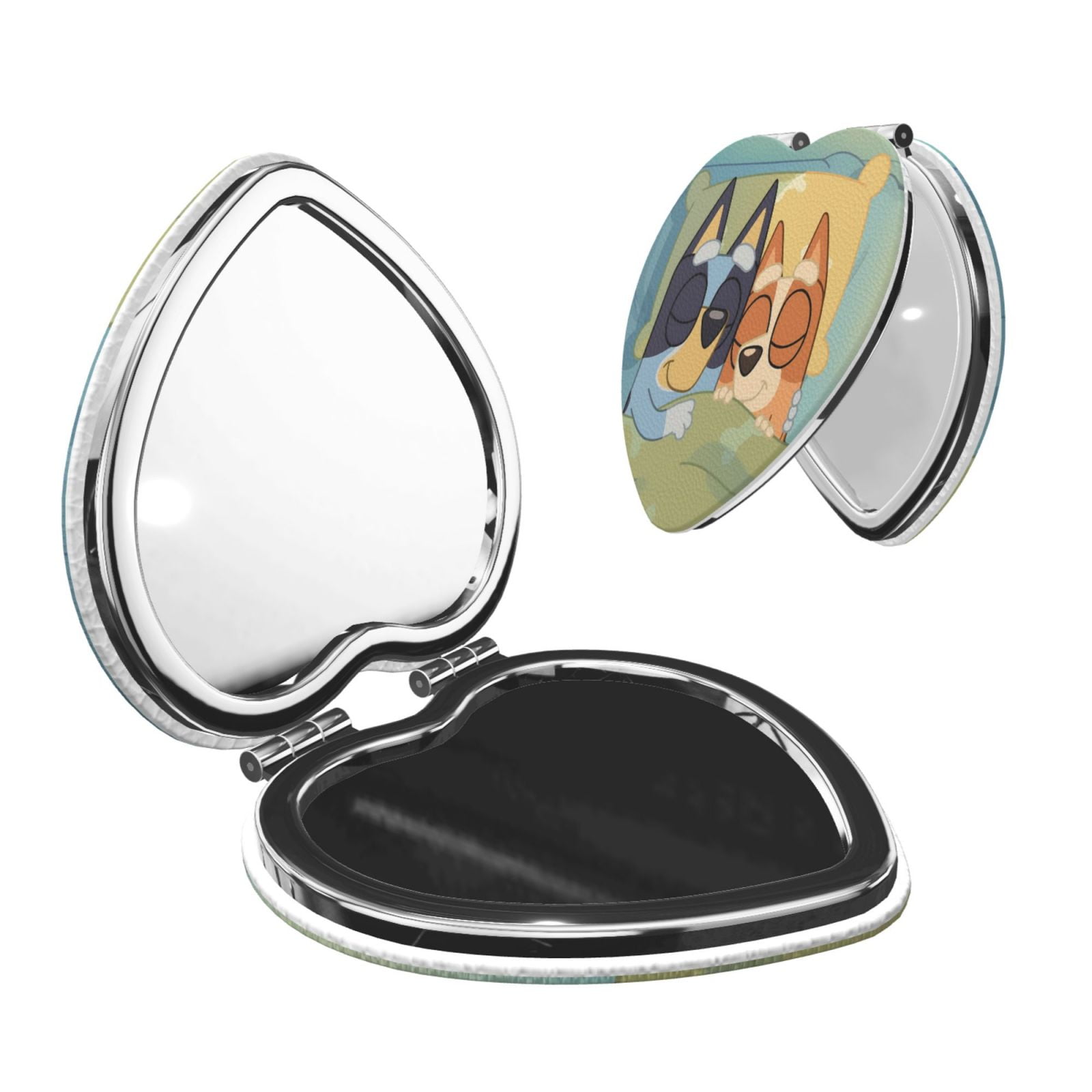 Kowoue Bluey Pattern Pocket Mirror, 1X/2X Magnification Travel Makeup ...