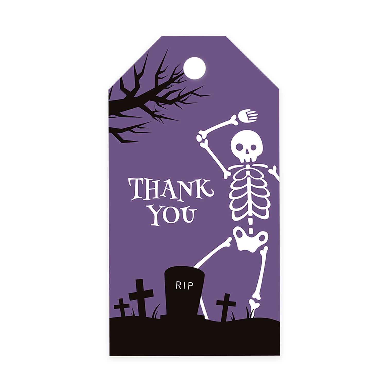 Koyal Wholesale 100-Pk Skeleton Graveyard Halloween Gift Tags With ...