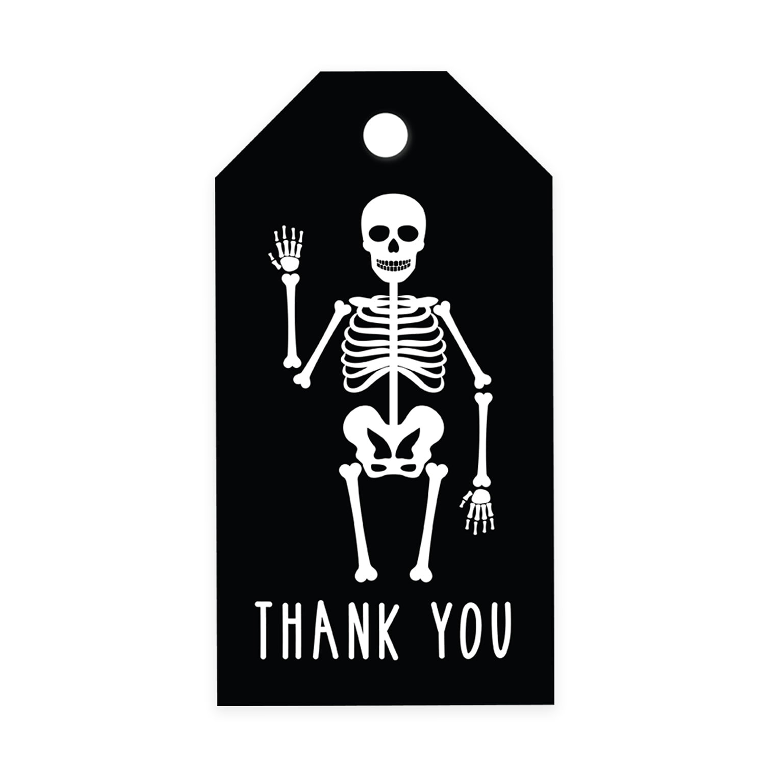 Koyal Wholesale 100-Pk Skeleton Halloween Gift Tags With String, Favor ...