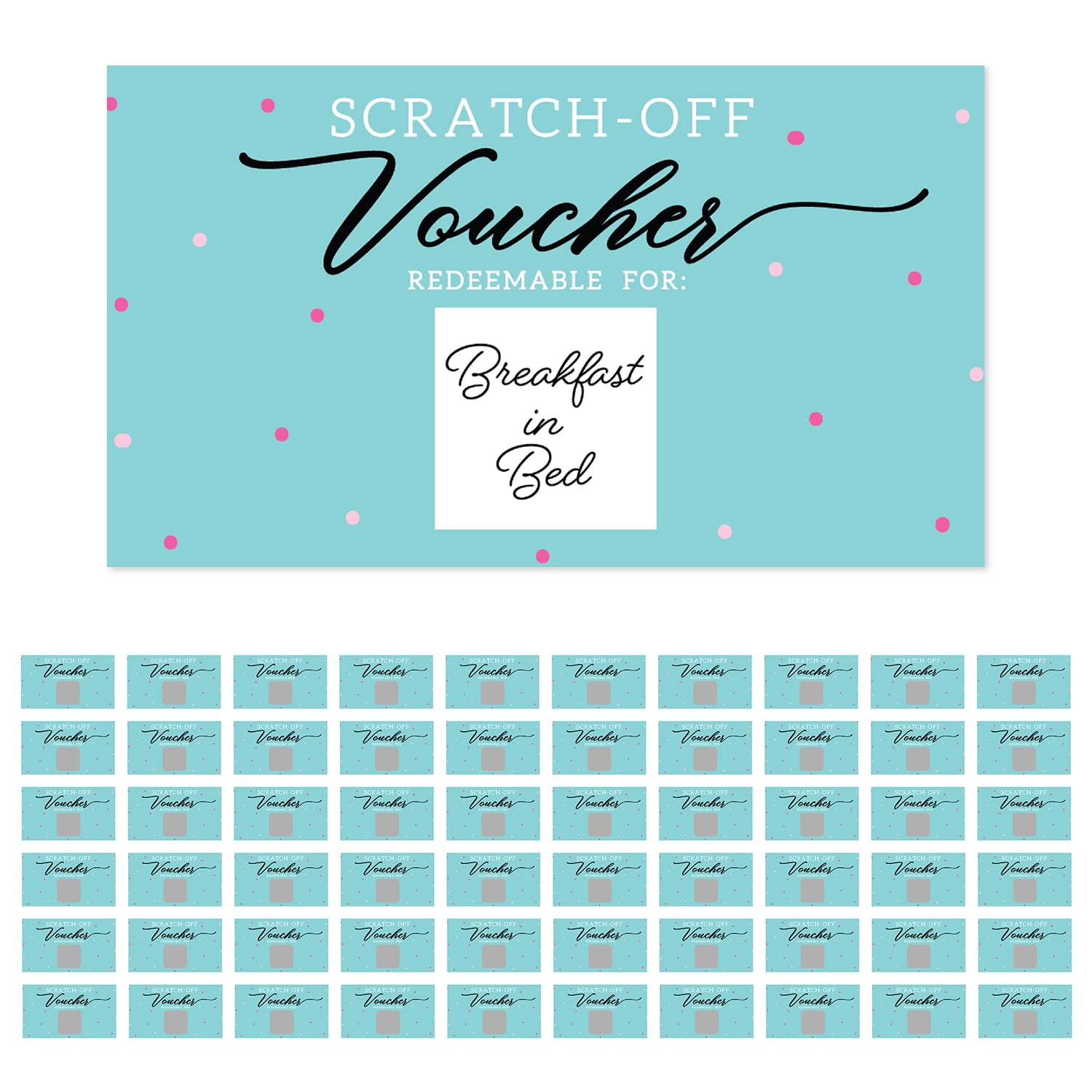 Koyal Wholesale 60 Pre-Printed DIY Scratch-Off Vouchers Couples Date ...