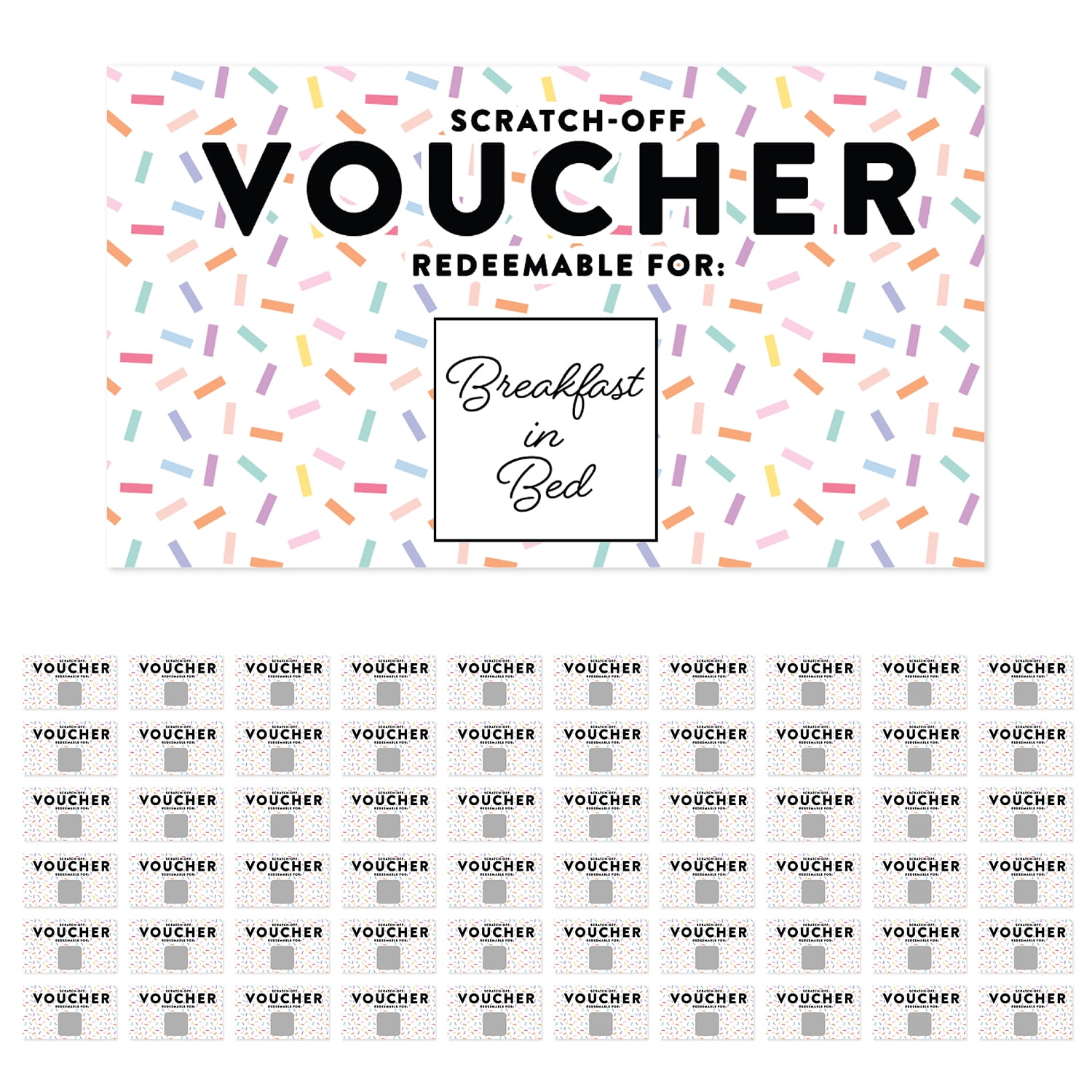 Koyal Wholesale 60 Pre-Printed DIY Scratch-Off Vouchers Couples Date ...
