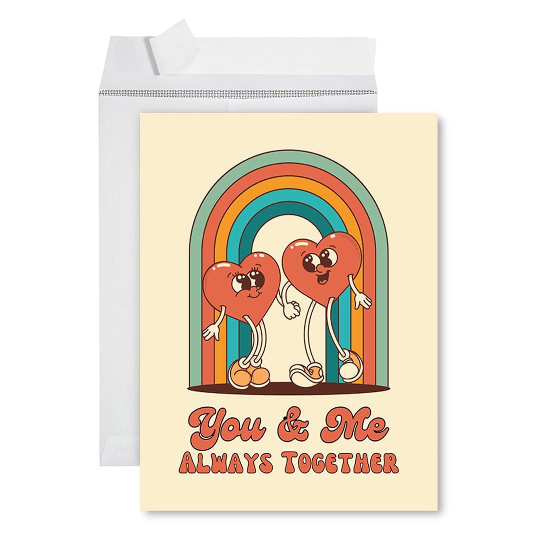 Koyal Wholesale 8.5x11 Giant Valentine Card, Retro You and Me Always ...