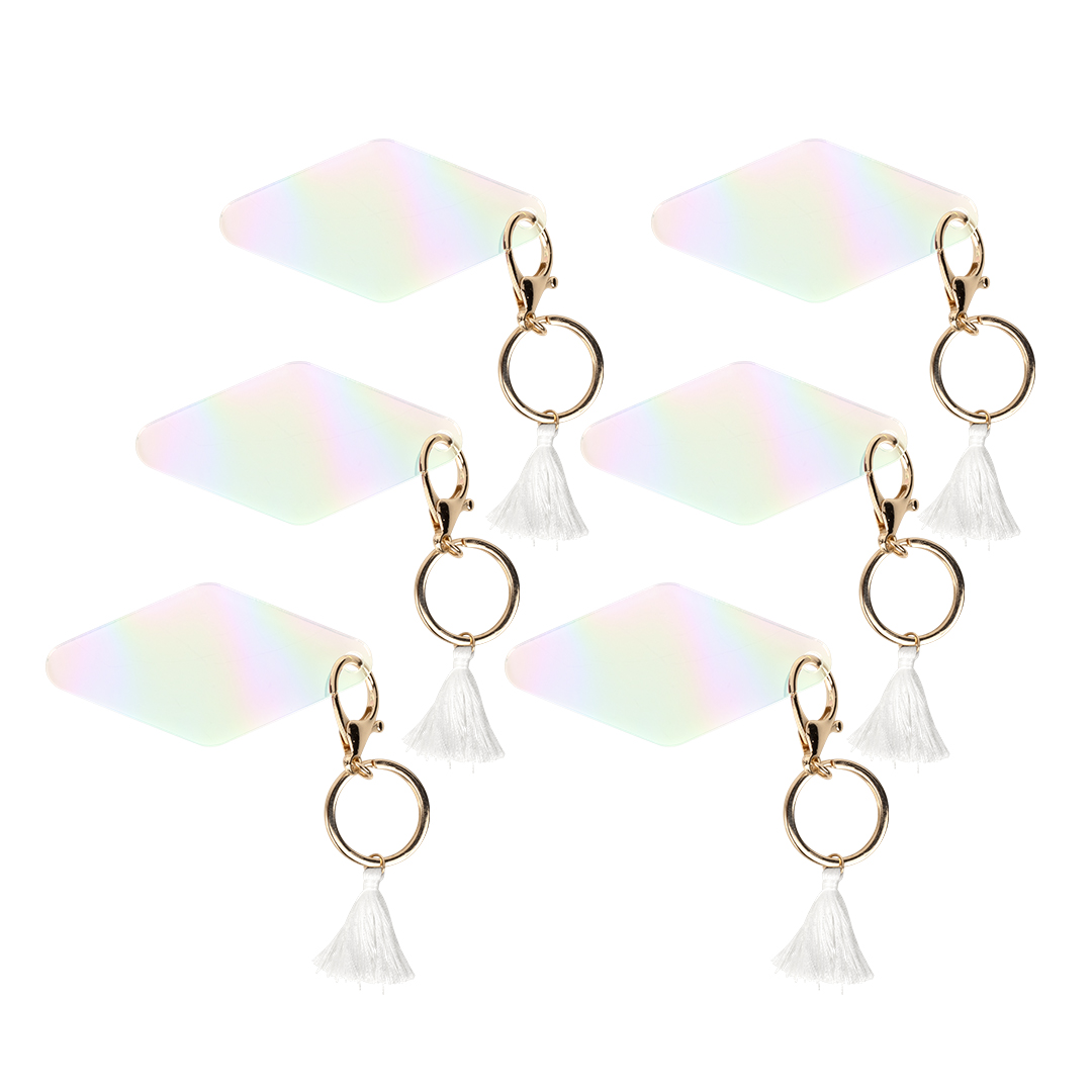 Koyal Wholesale Blank Acrylic Iridescent Keychains for Bridesmaids ...