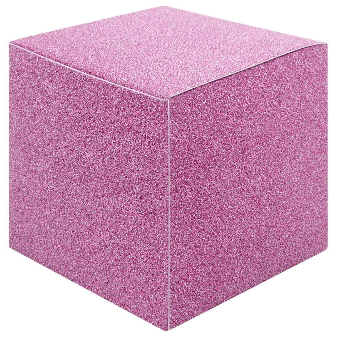 Koyal Wholesale Blush Pink Glitter Gift Favor Tuck Boxes, 3" Cube Favor ...