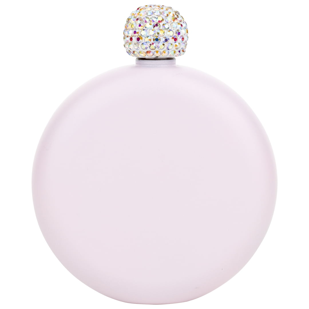Koyal Wholesale Blush Pink Round Flasks with Rhinestone Lid for ...