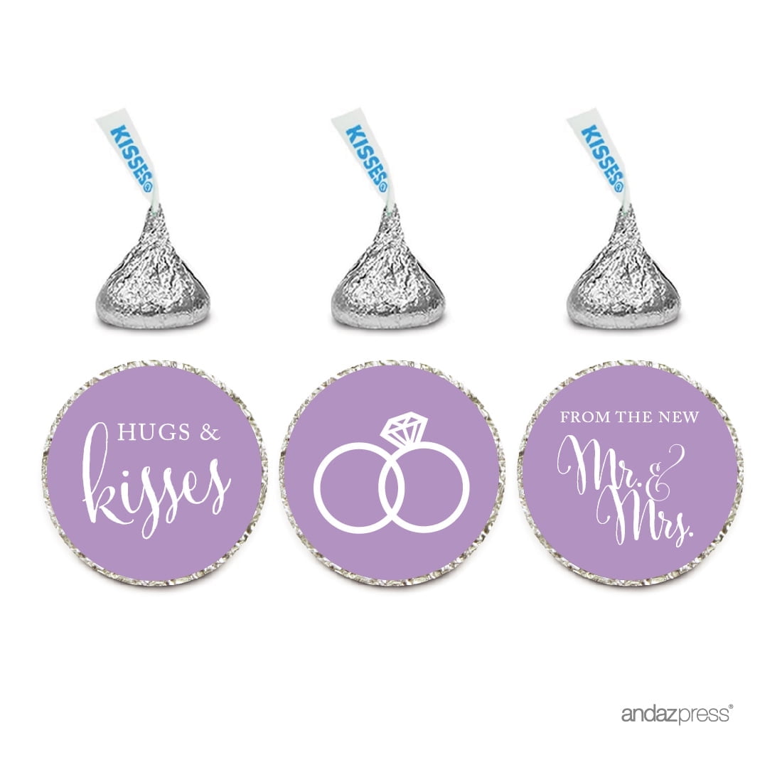Koyal Wholesale Chocolate Drop Labels Stickers, Wedding Hugs & Kisses ...