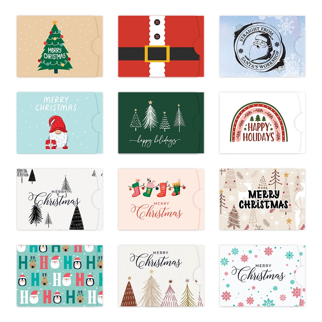 Koyal Wholesale Christmas Gift Card Holder Assortment, Christmas Happy ...