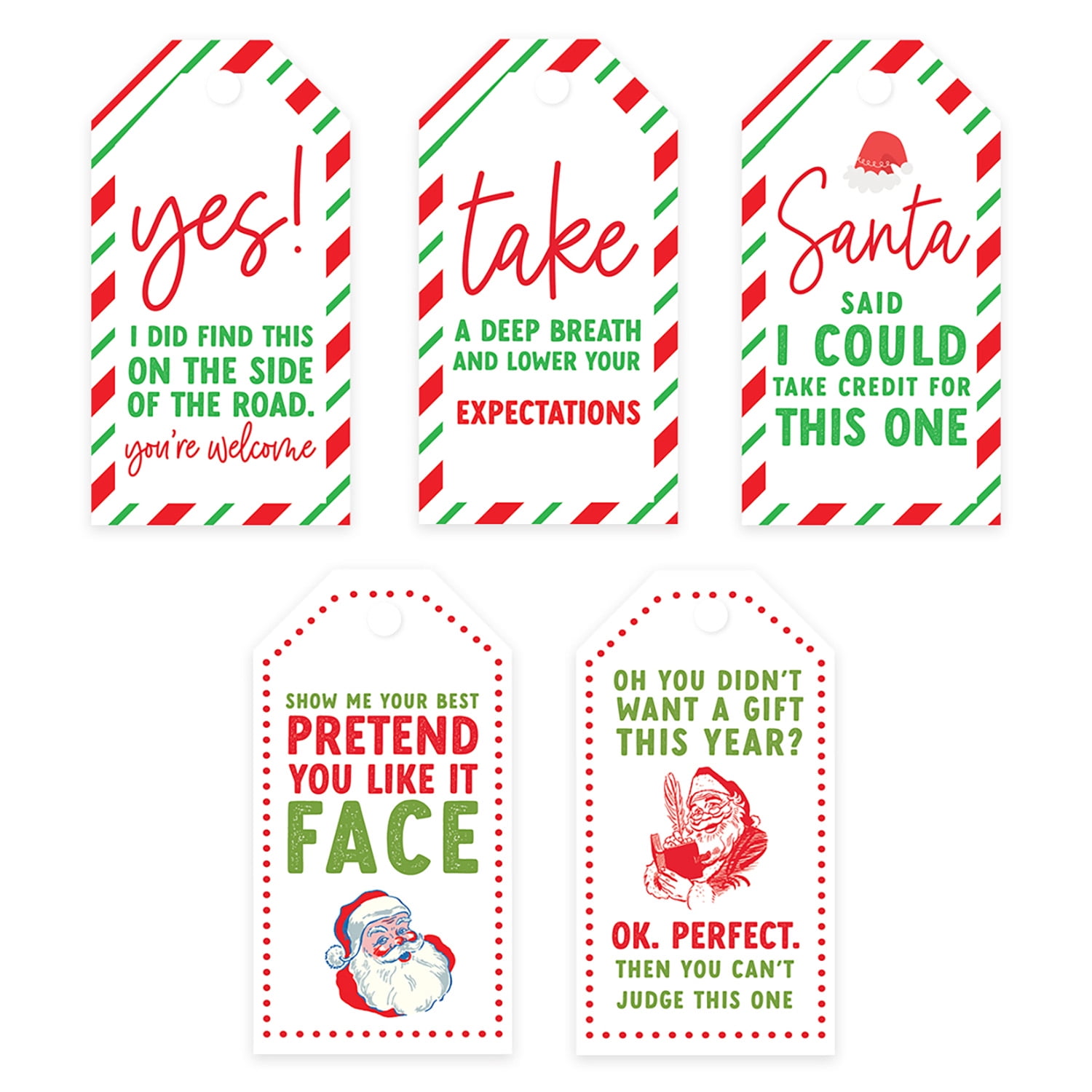 Koyal Wholesale Classic Funny Christmas Gift Tags with String ...