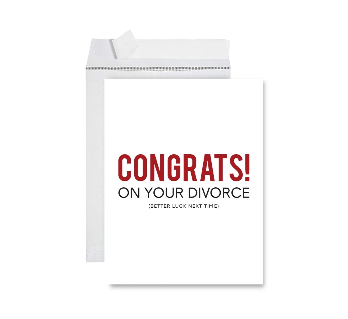 Koyal Wholesale Divorce Jumbo Card, Congrats On Your Divorce - Walmart.com