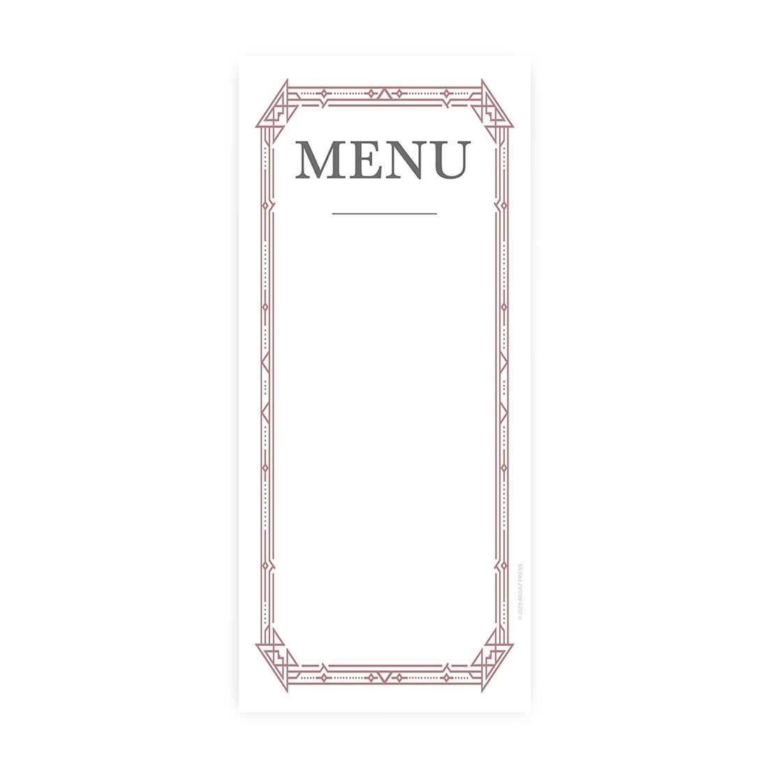 Koyal Wholesale Elegant Art Deco Printable Wedding Paper Menu Cards for ...