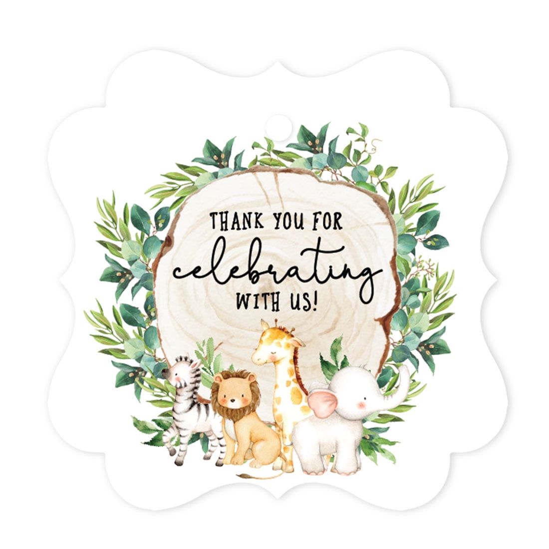 Koyal Wholesale Fancy Frame Kids Party Favor Thank You Tags with String ...