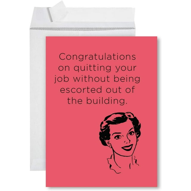 Koyal Wholesale Funny Jumbo New Job Card With Envelope 8.5 x 11 inch ...