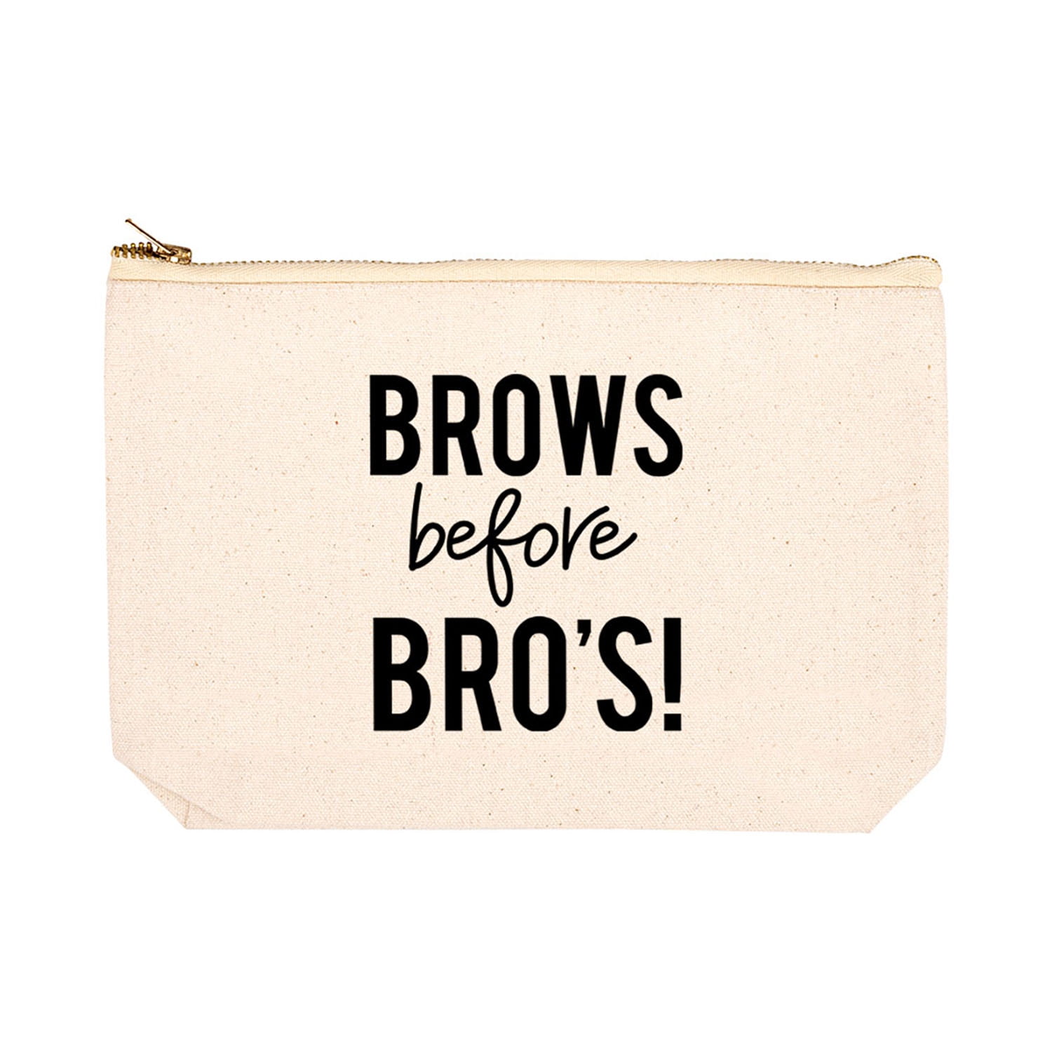 Koyal Wholesale Funny Makeup Bag Canvas Cosmetic Bag with Zipper Brows ...