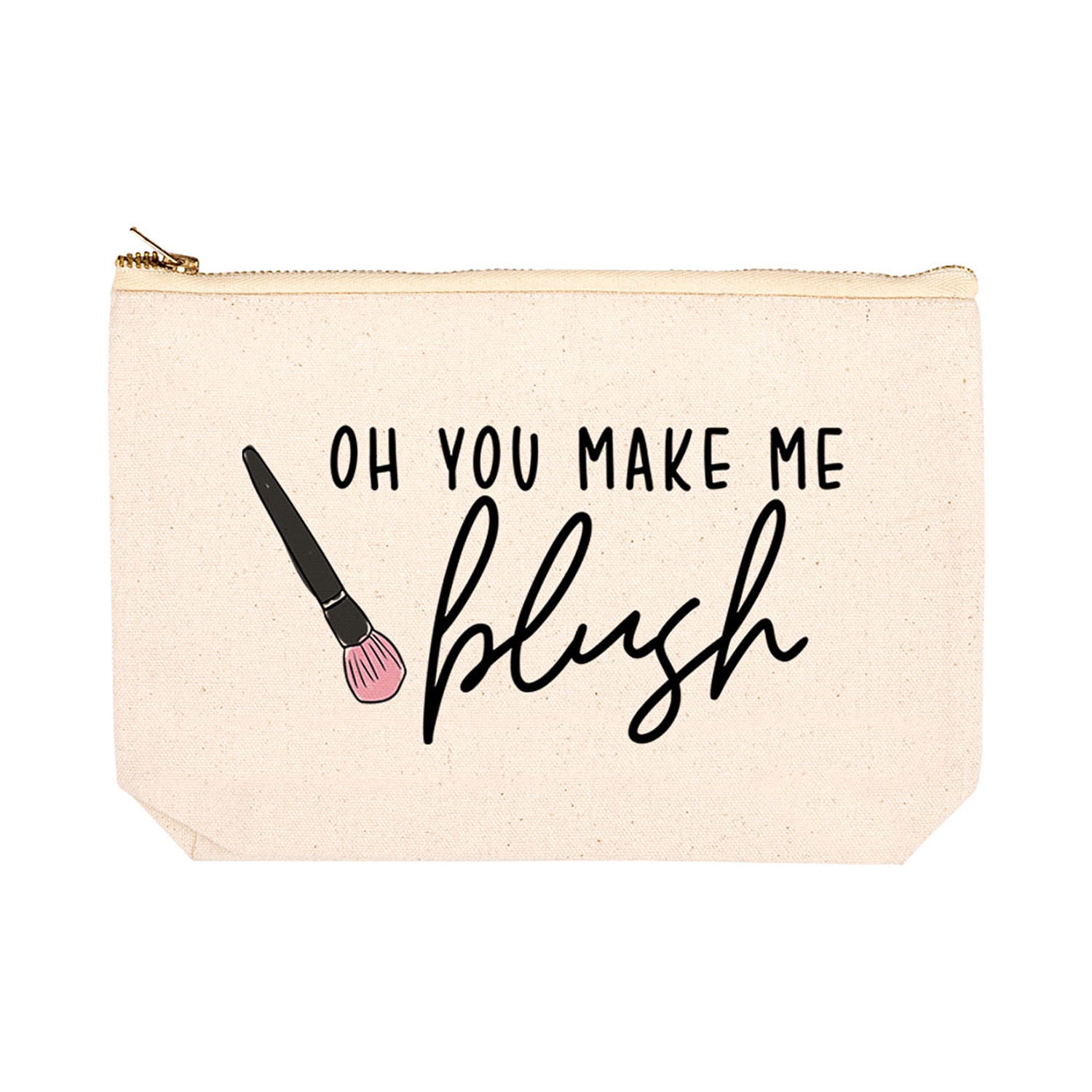 Koyal Wholesale Funny Makeup Bag Canvas Cosmetic Bag with Zipper Oh You ...