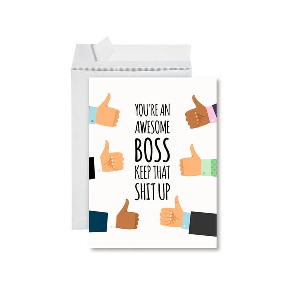 Koyal Wholesale Funny National Boss's Day Jumbo Card, Awesome Boss ...