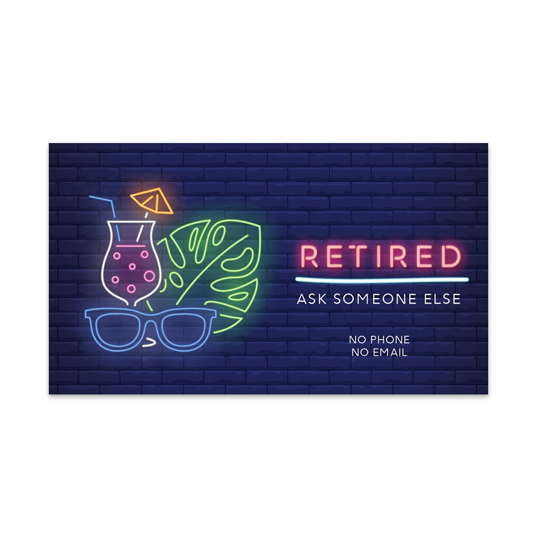 Koyal Wholesale Funny Retirement Business Cards, Ask Someone Else ...