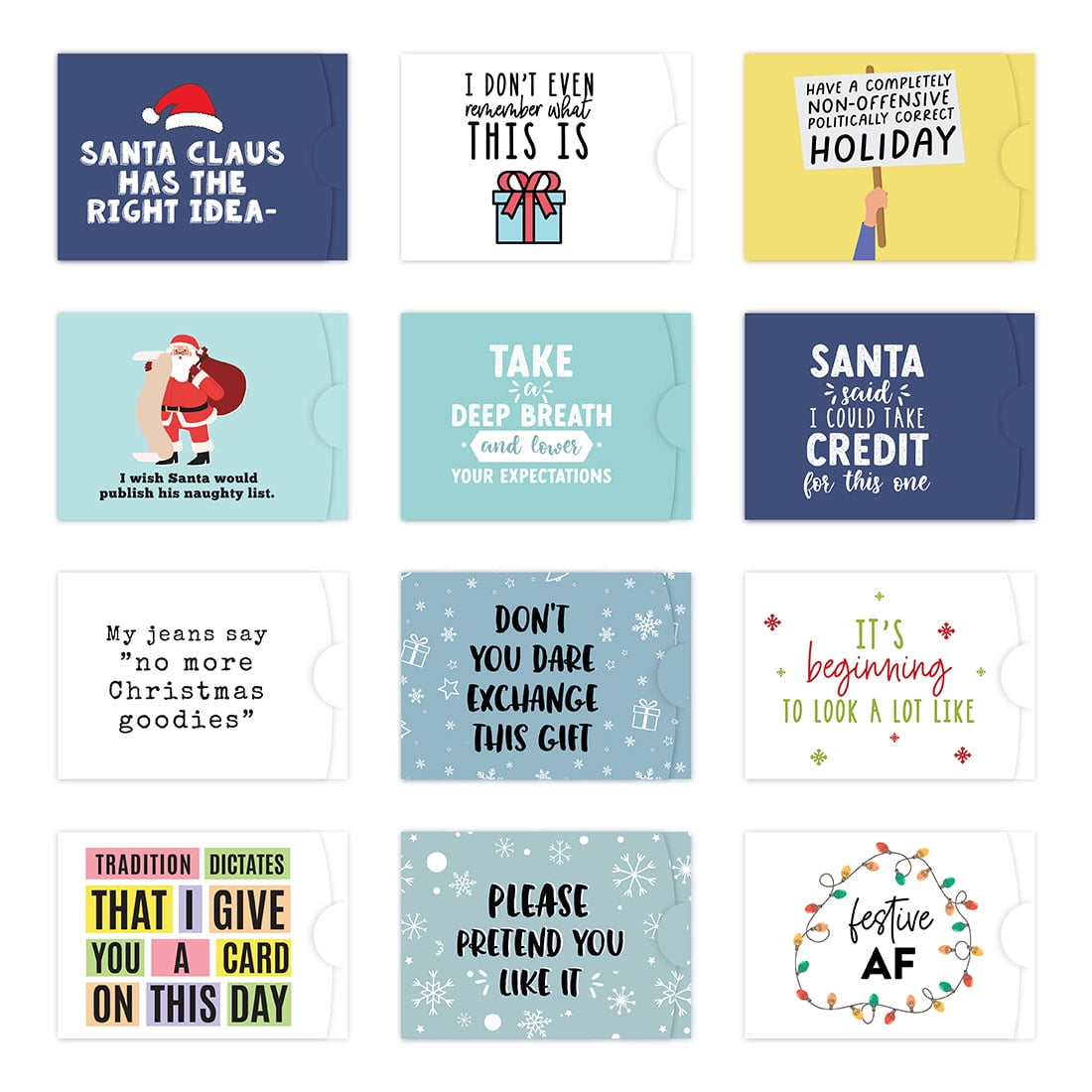 Koyal Wholesale Funny Sarcastic Rude 2 Christmas Gift Card Holder ...