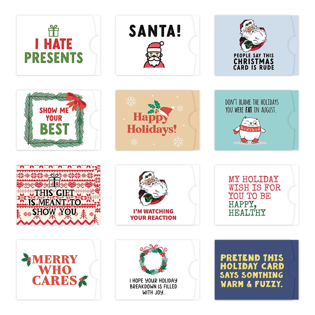 Koyal Wholesale Funny Sarcastic Rude 3 Christmas Gift Card Holder ...