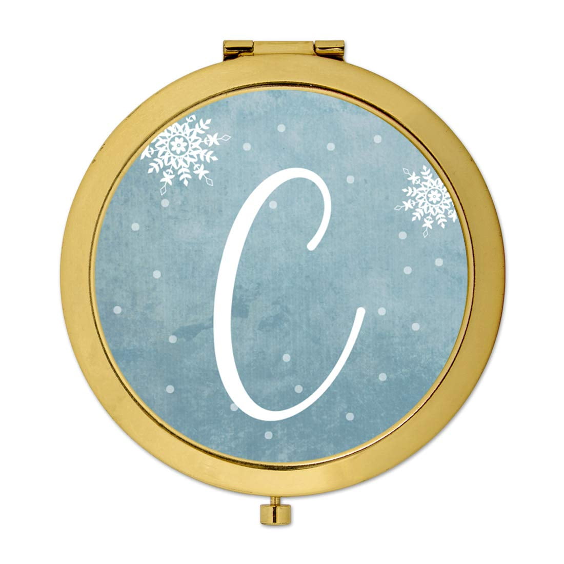 Koyal Wholesale Gold Compact Mirror Bridesmaid's Wedding Gift, Blue ...