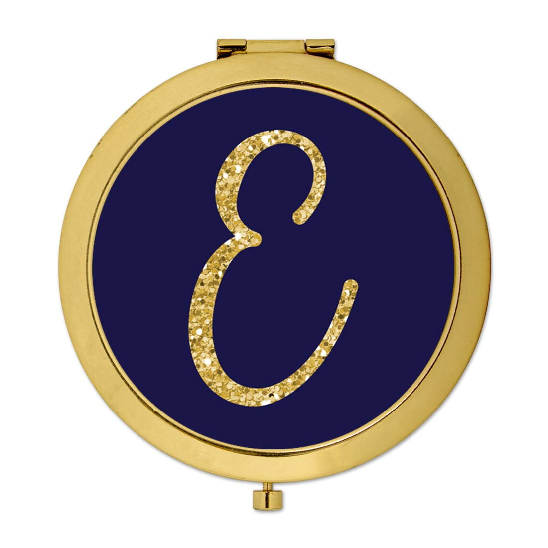 Koyal Wholesale Gold Compact Mirror Bridesmaid's Wedding Gift, Navy ...