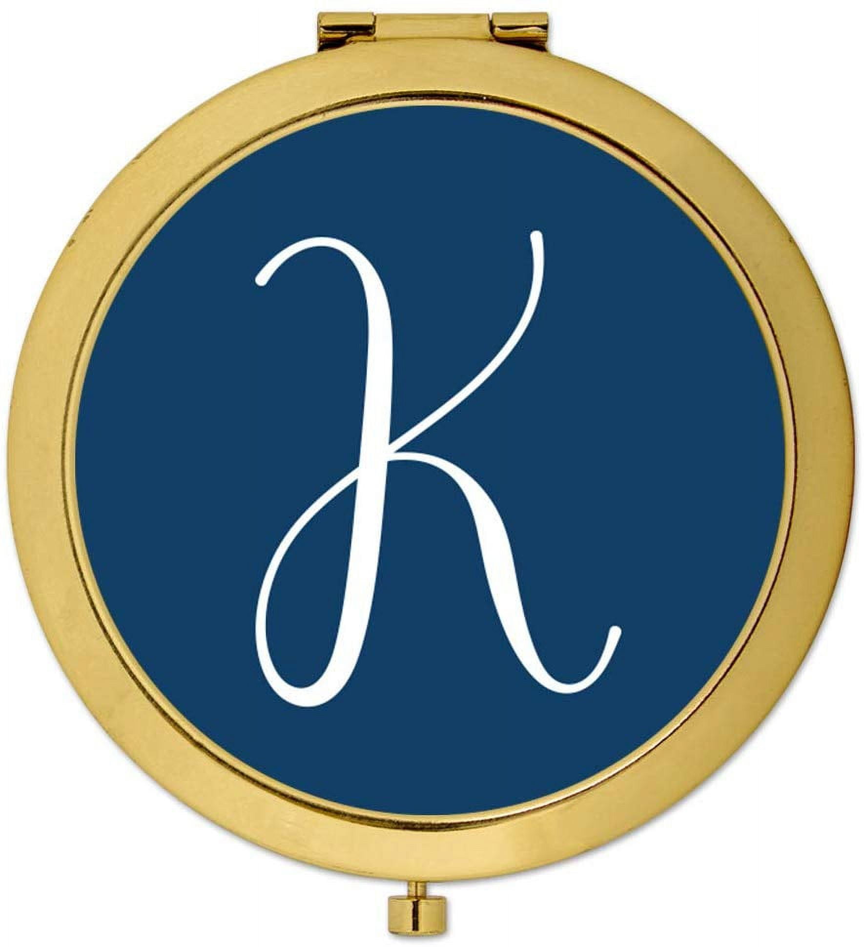 Koyal Wholesale Gold Compact Mirror Bridesmaid's Wedding Gift, Navy ...
