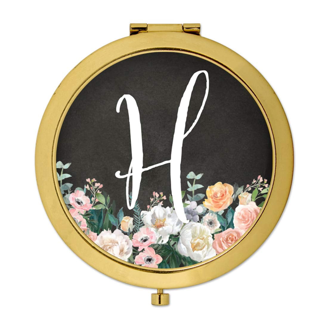 Koyal Wholesale Gold Compact Mirror Bridesmaid's Wedding Gift, Peach ...