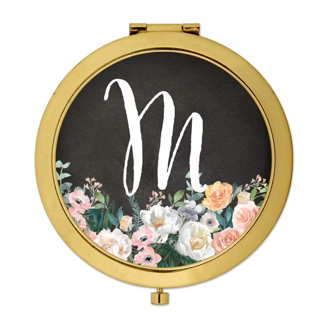 Koyal Wholesale Gold Compact Mirror Bridesmaid's Wedding Gift, Peach ...