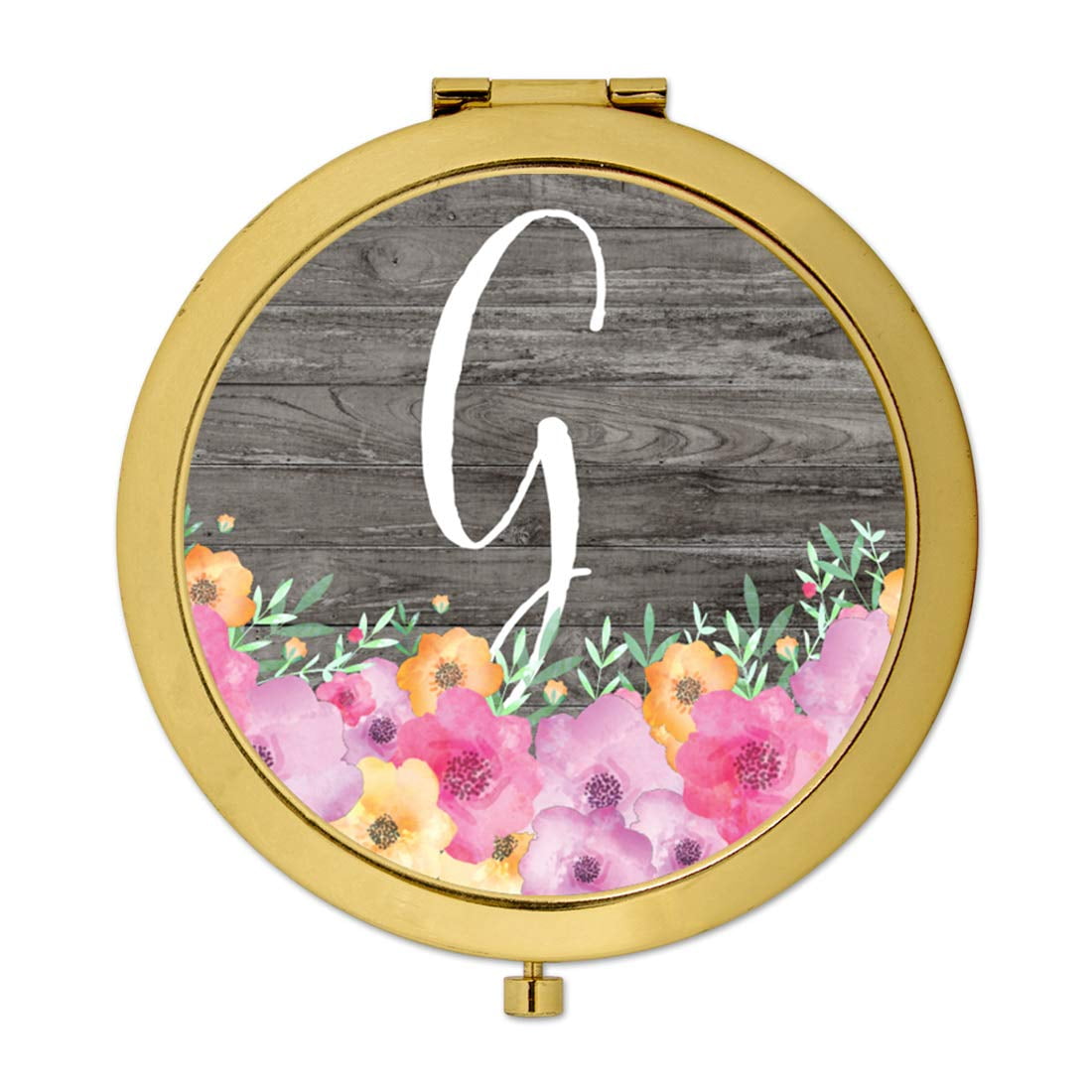 Koyal Wholesale Gold Compact Mirror Bridesmaid's Wedding Gift, Pink ...