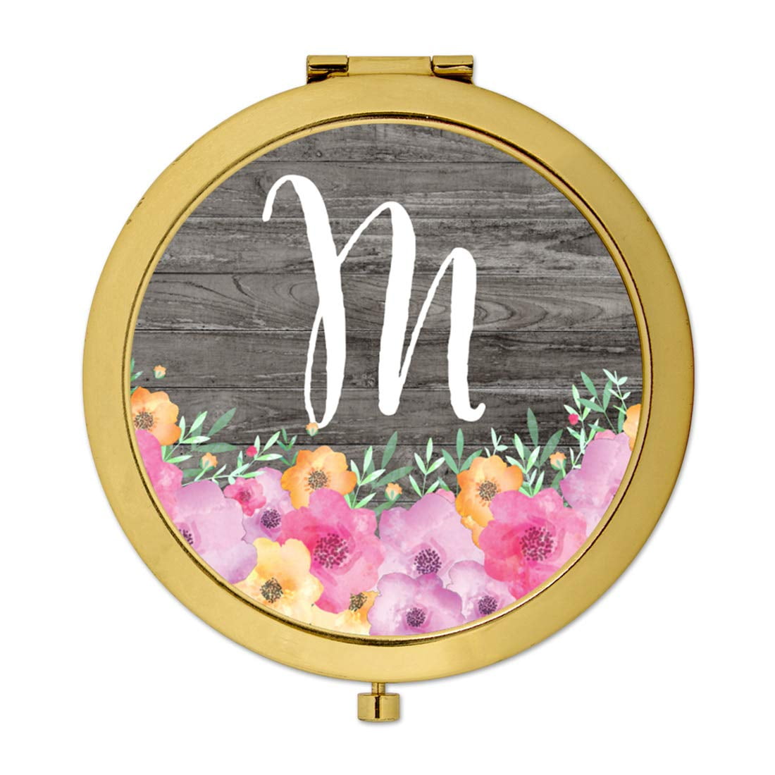 Koyal Wholesale Gold Compact Mirror Bridesmaid's Wedding Gift, Pink ...