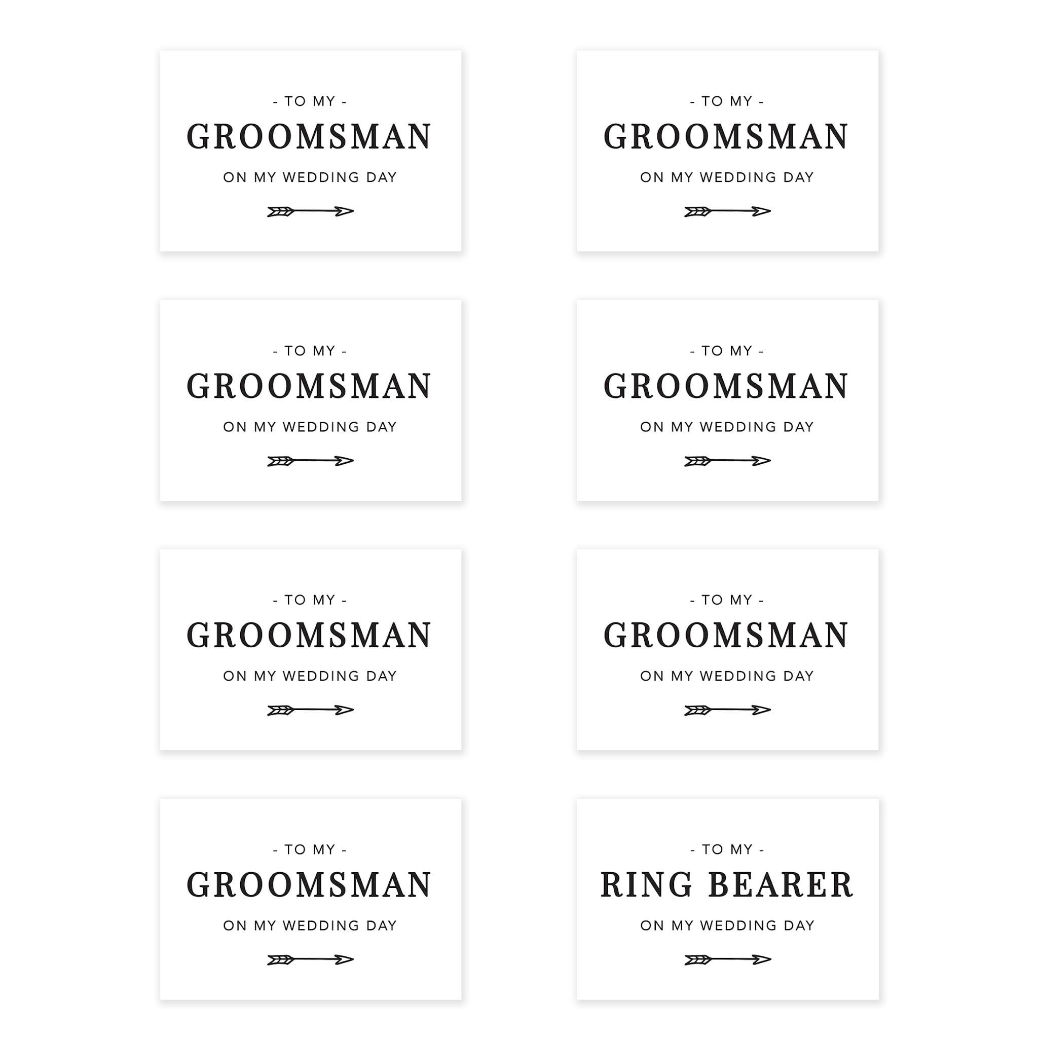 Koyal Wholesale Groomsmen Wedding Day Gift Cards with Envelopes set of ...