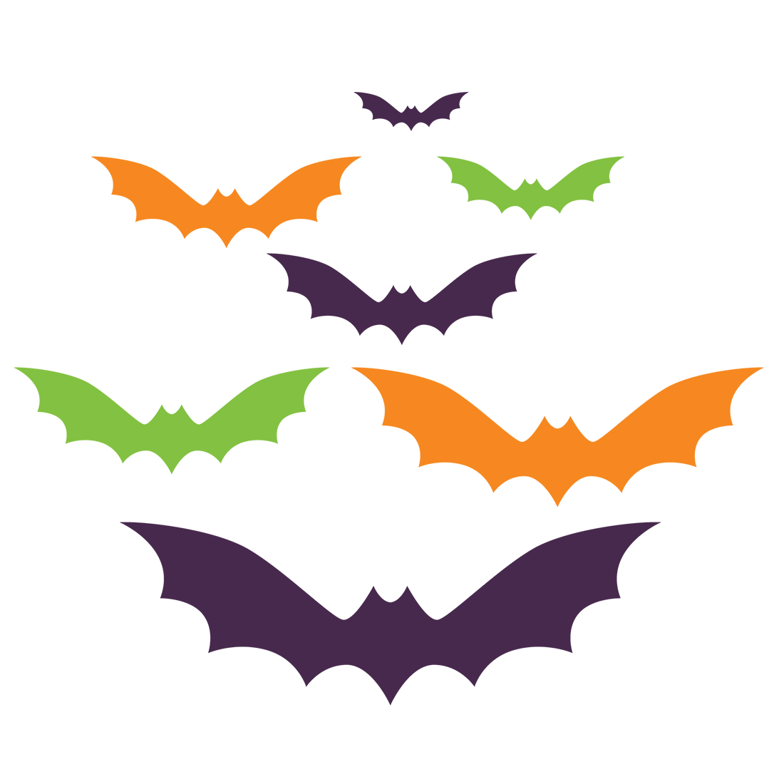 Koyal Wholesale Halloween Bat Stickers, Green, Orange, & Purple ...