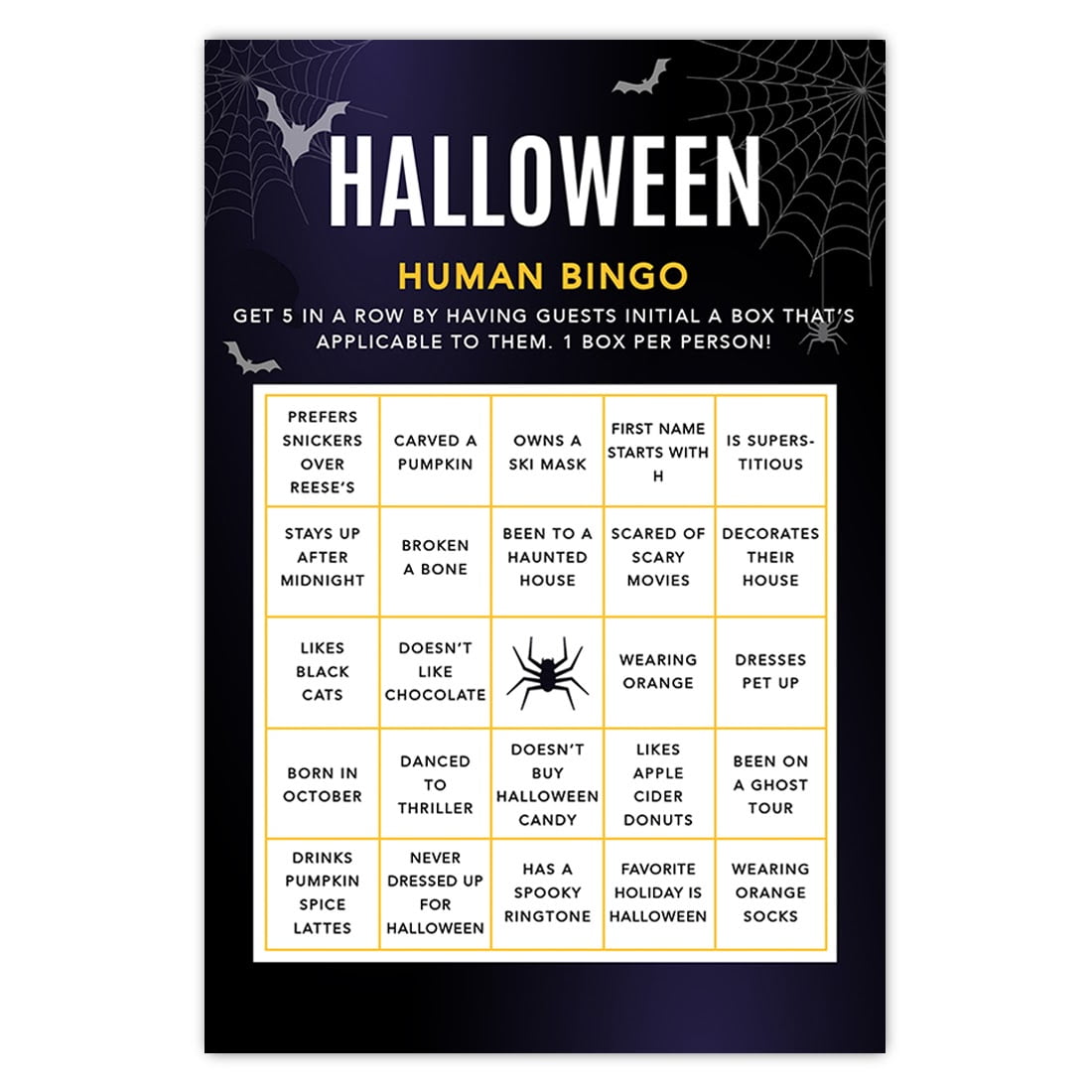 Koyal Wholesale Halloween Party Bingo Game Cards for Halloween Contest ...