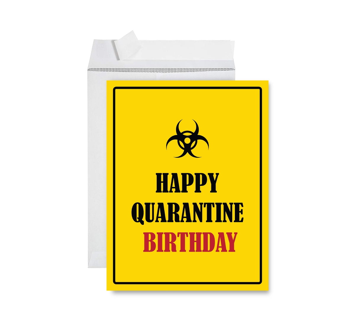 Koyal Wholesale Happy Birthday Quarantine Jumbo Card, Happy Birthday Quarantine Biohazard Sign ...