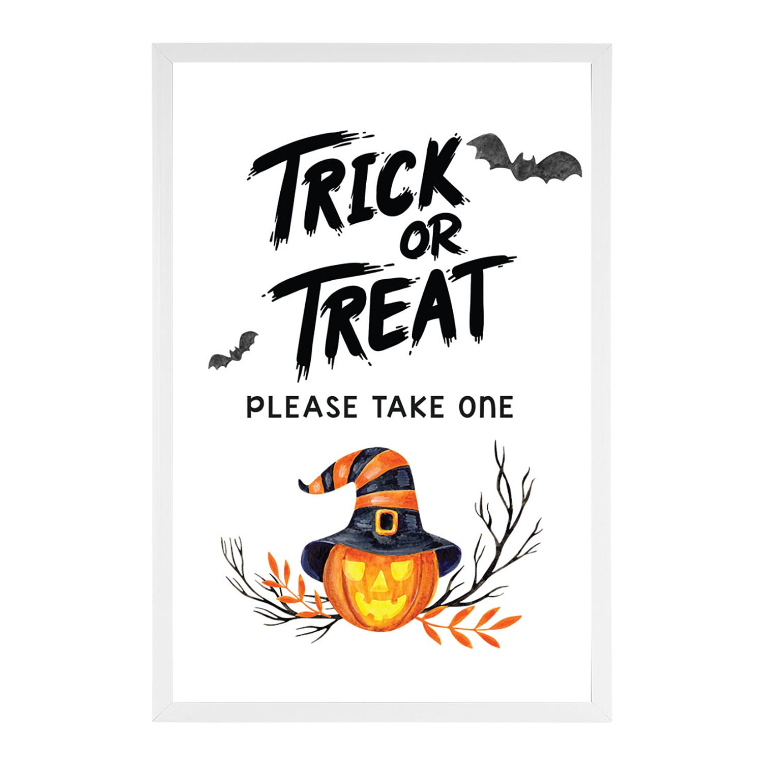 Koyal Wholesale Happy Halloween Candy Sign, Scary Pumpkin with Witch ...