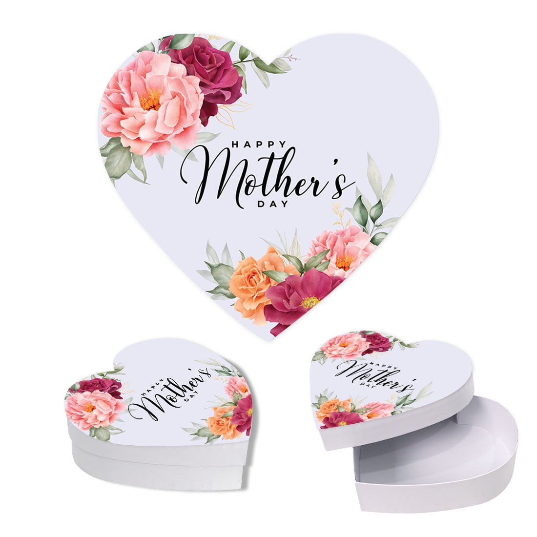 Koyal Wholesale Happy Mother's Day Heart Shaped Gift Box with Lid ...