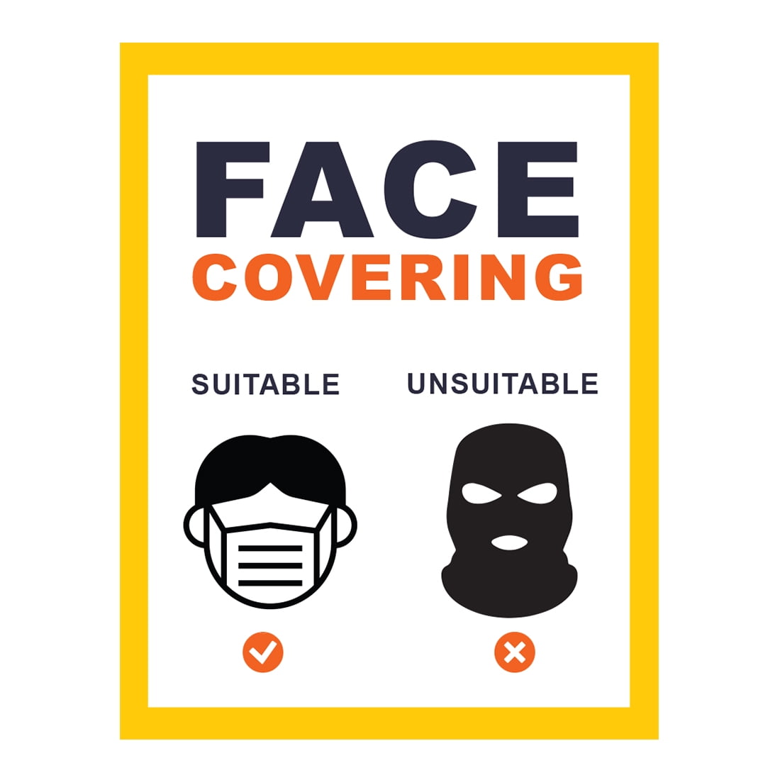 Koyal Wholesale Humorous Face Mask Required, Face Covering, Suitable ...