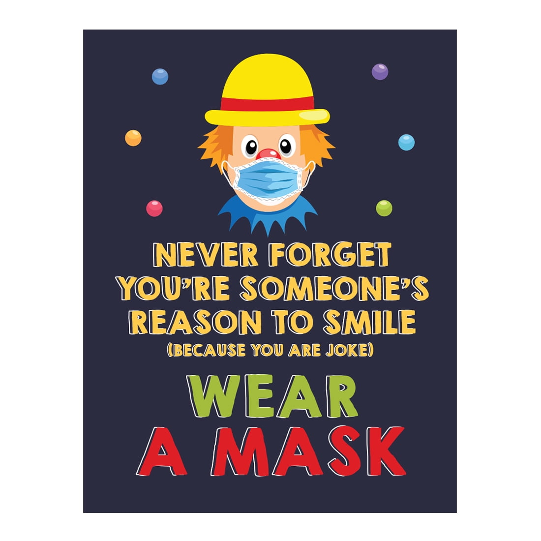Koyal Wholesale Humorous Face Mask Required, Never Forget To Smile ...