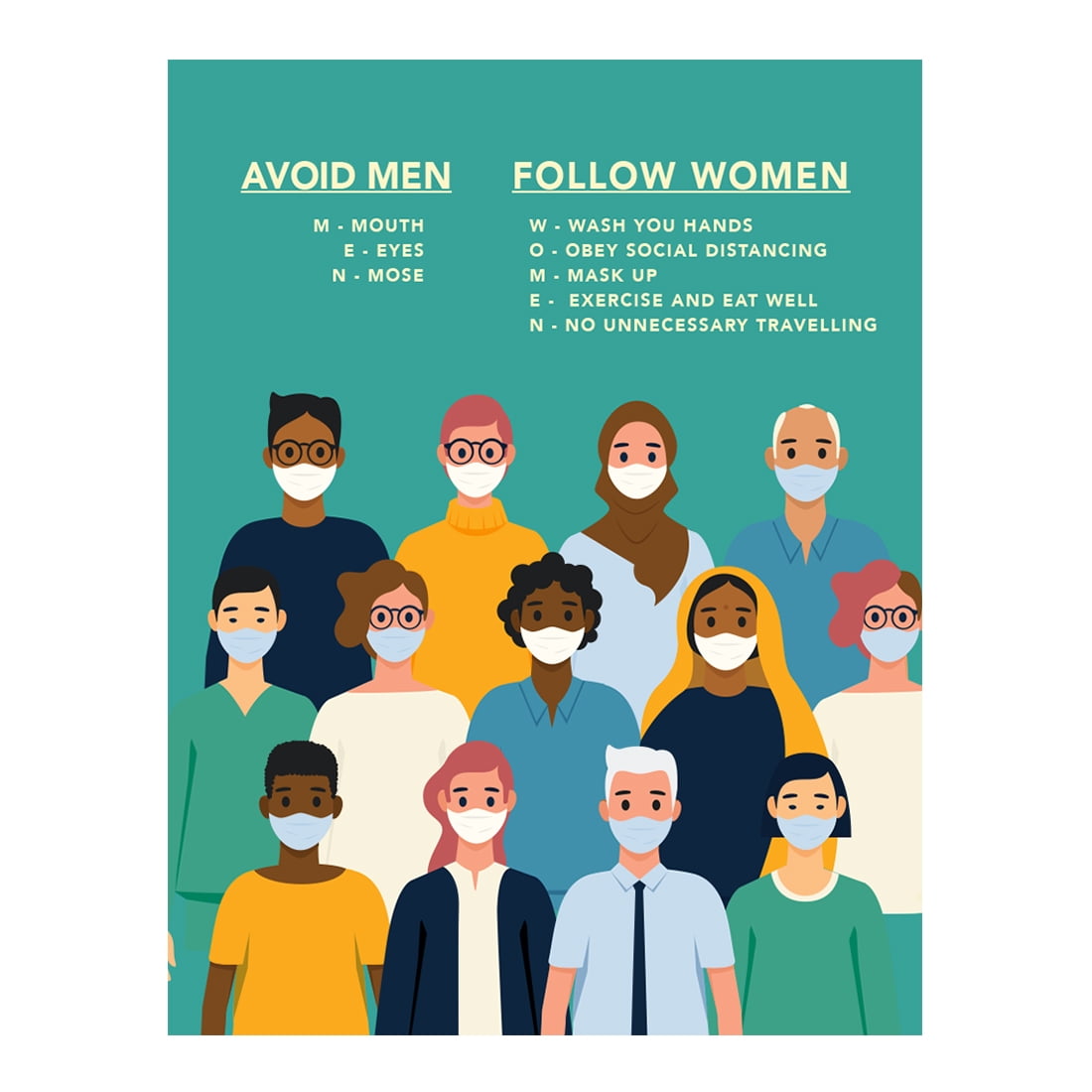 Koyal Wholesale Humorous Face Mask Required, We're Open - Avoid Men ...